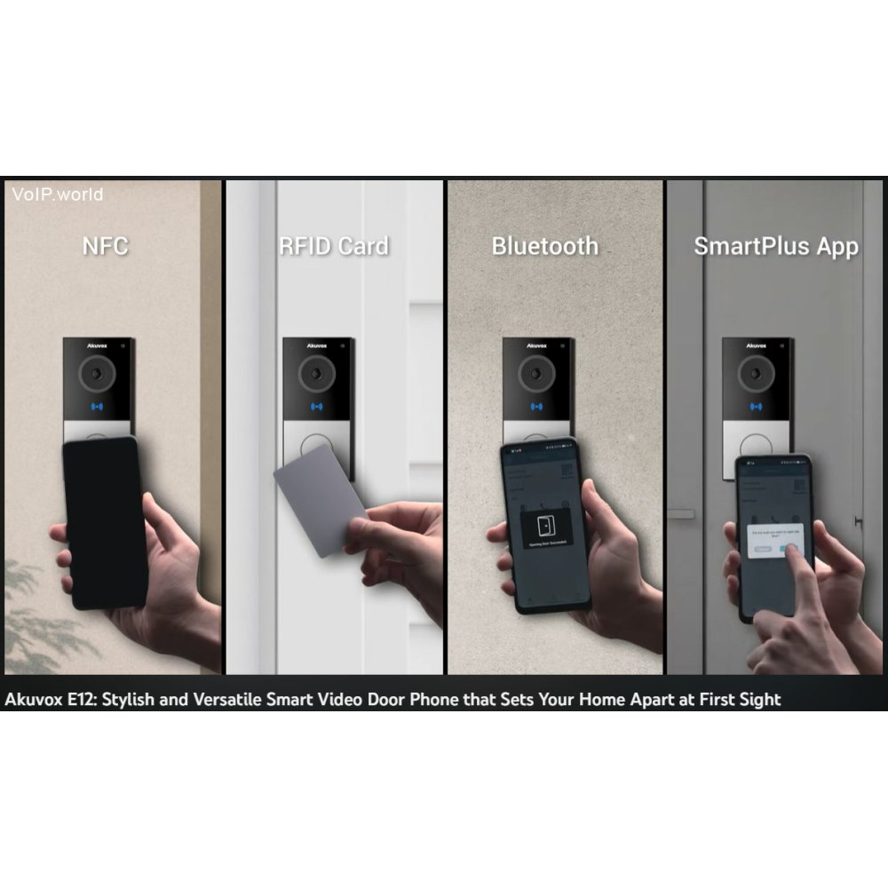 Akuvox E12S Kompakte SIP-Video-Türsprechanlage (H.265 Video Codec, ON