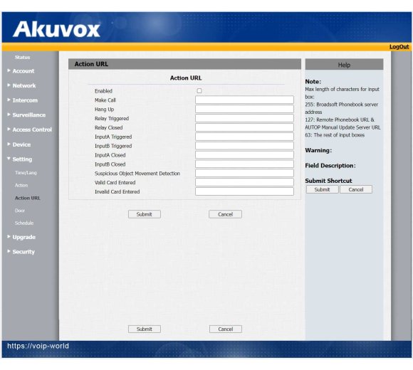 Akuvox E12S Kompakte SIP-Video-Türsprechanlage (H.265 Video Codec, ON