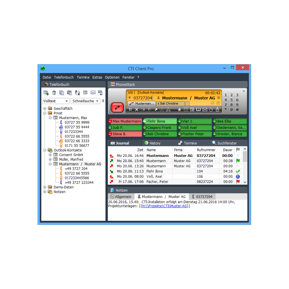 xtelsio phonesuite CTI Client Standard (Version 3.x), 39,27