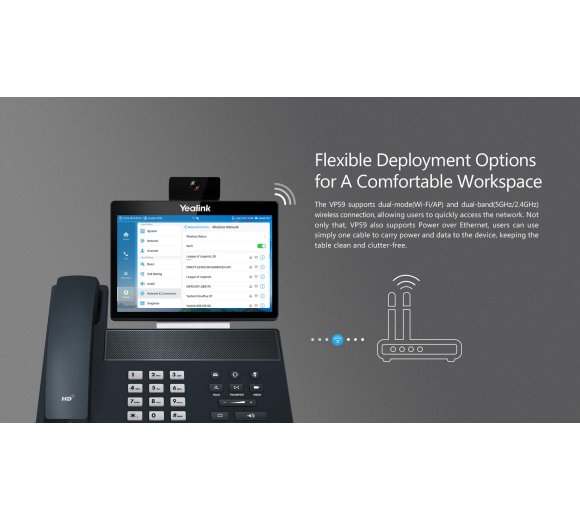 Yealink VP59 Flaggschiff Smart Video Telefon, 546,21