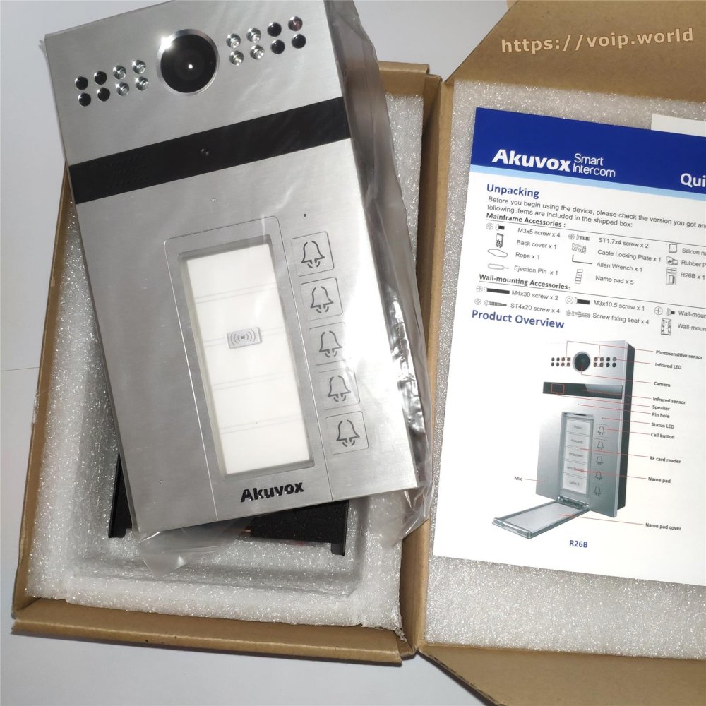 Akuvox R26B IP Video Gegensprechanlage, Aufputzmontage, 431,51