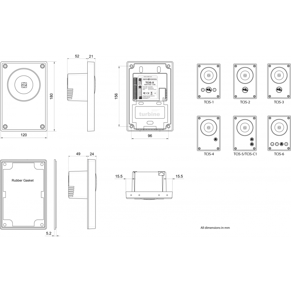 STENTOFON TCIS-3 Turbine compact SIP intercom with black thermoplasti, 1.035,30