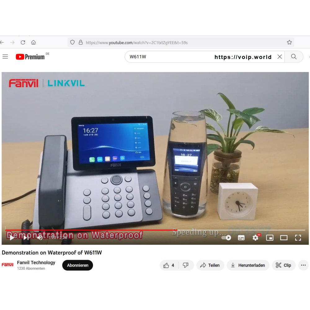 Linkvil by Fanvil W611W Portable WiFi Phone dual-band Wi-Fi (2.4G/5G , 153,72