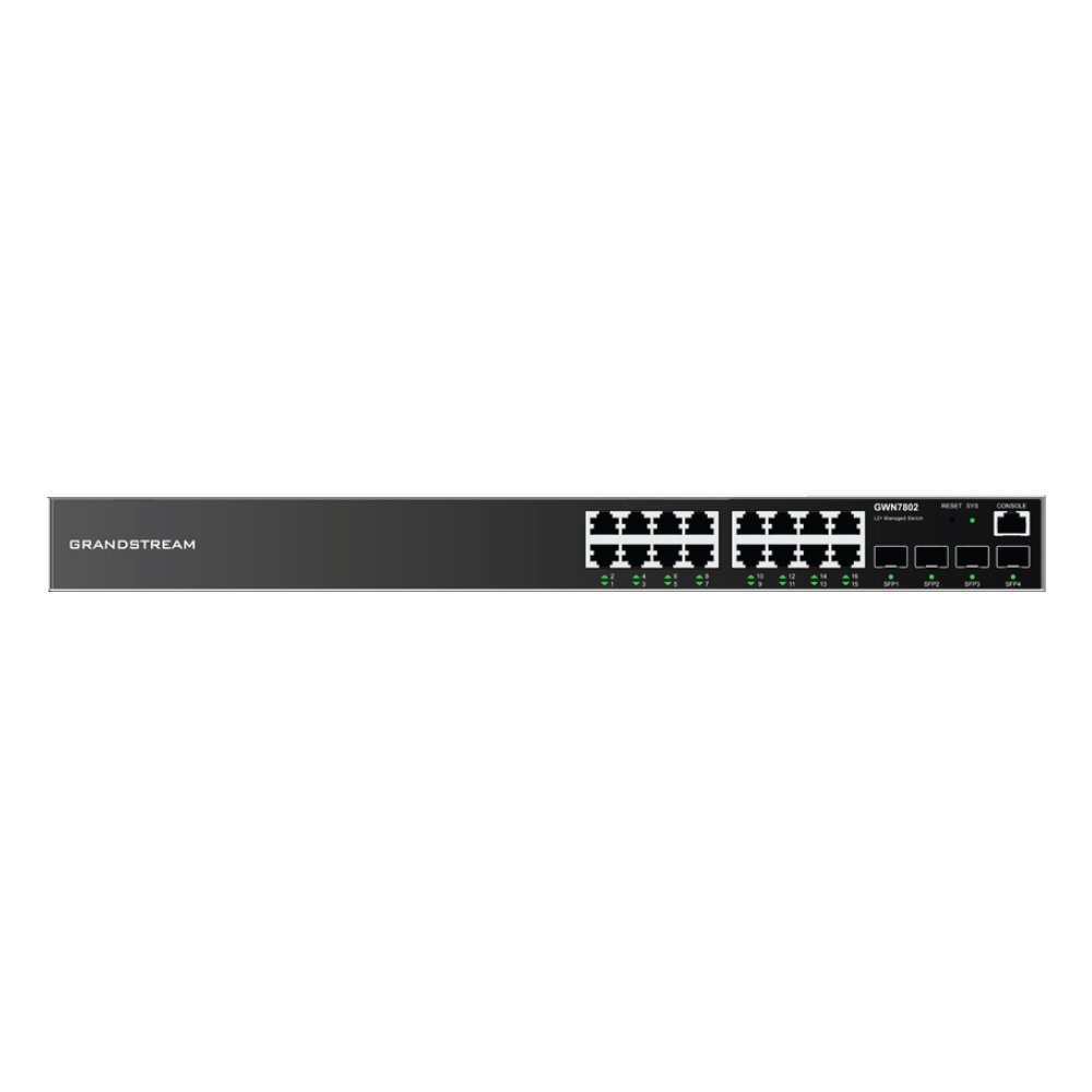 Grandstream GWN7802P 16x Ethernet RJ45 + 4x SFP ports Layer 2+ manage