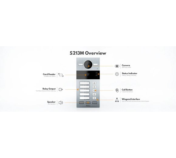 DNAKE S213K/S (On-wall mounting) SIP Video door intercom, 391,51 DNAKE S213K/S (On-wall mounting) SIP Video door intercom, 391,51